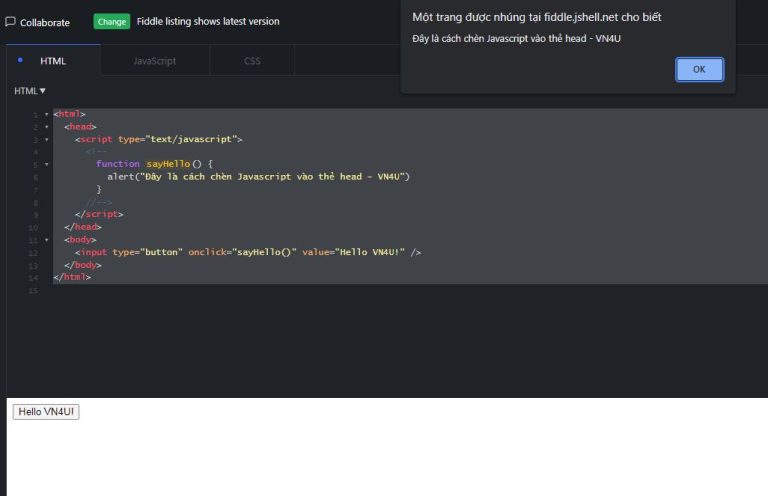 Làm thế nào để nhúng JavaScript vào file HTML - VN4U - Công Ty Thiết Kế ...